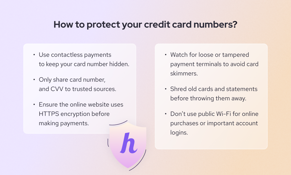 What do credit card numbers mean?